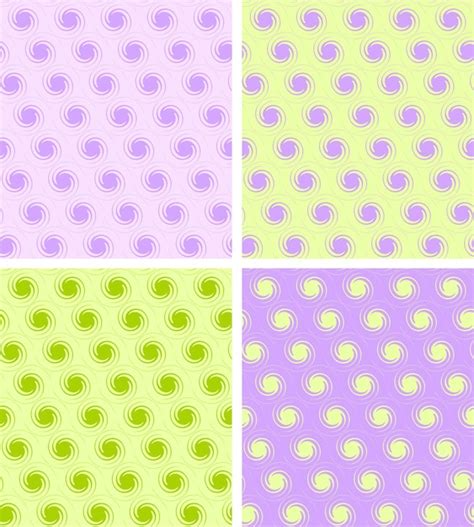 Premium Vector Set Of Abstract Seamless Geometric Patterns With Swirls