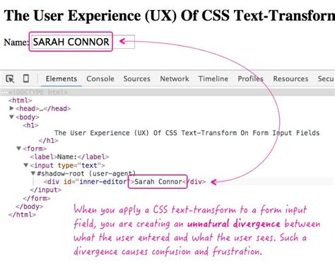 The User Experience Ux Of Css Text Transform On Form Input Fields