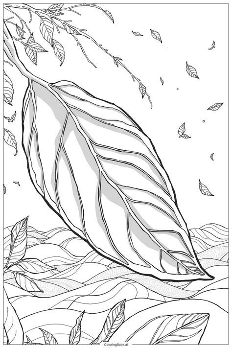 Tumble Leaf Caught In A Gentle Breeze Coloring Page Free Pdfandpng
