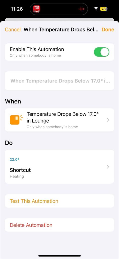 home shortcut automation for heating r homeautomation