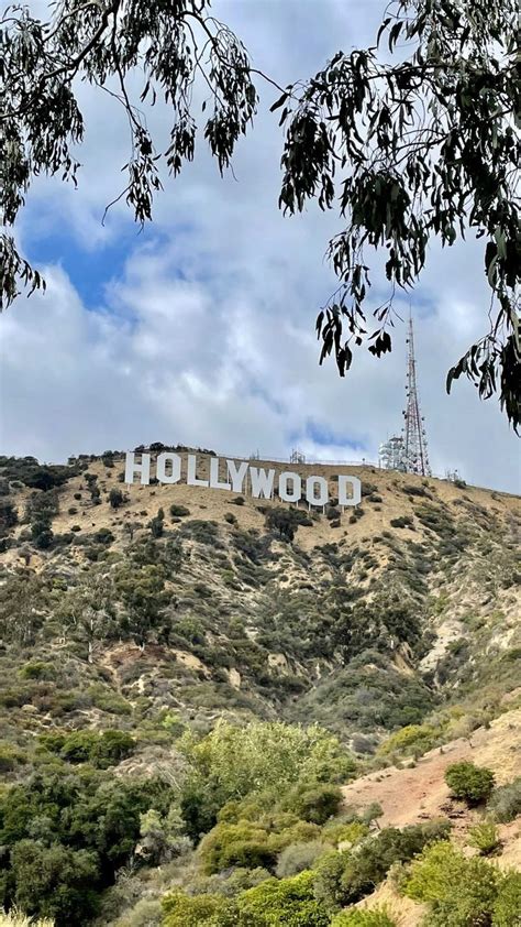 Hollywood Sign Hike Trail Hollywoodland Sign On Stone Wall Hollywood