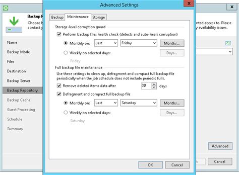 メンテナンス設定 Veeam Agent For Microsoft Windows Guide