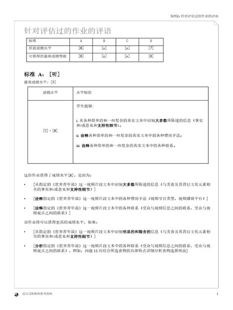 Myp La Example 2 Commentary 2 Zh Pdf