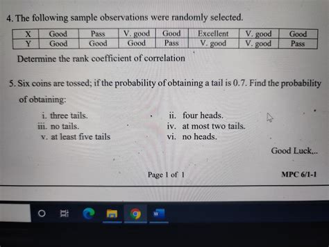 Solved Does Anyone Know How To Calculate The Rank Of Chegg