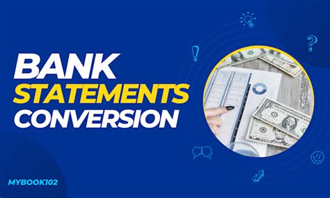 Convert Your Bank Statements To Excel By Mybook102 Fiverr