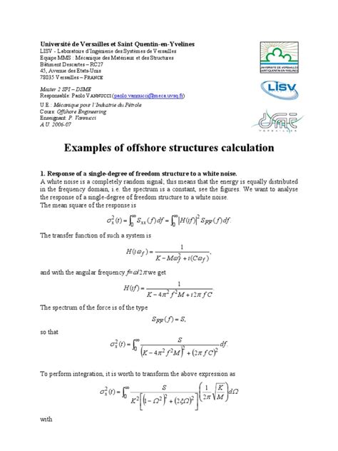 Pdf Exemple Of Offshore Structures Calculation Dokumen Tips