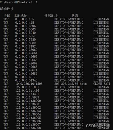 计算机网络实验：常用网络命令的使用（ping、ipconfig、netstat、tracert、arp） Csdn博客