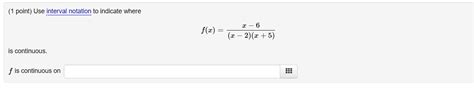 Solved 1 Point Let Fx V2 2 Use Interval Notation To