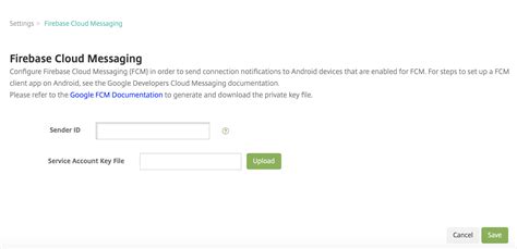 Firebase Cloud Messaging Xenmobile® Server