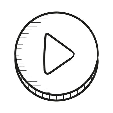 Premium Vector Play Button Hand Drawn