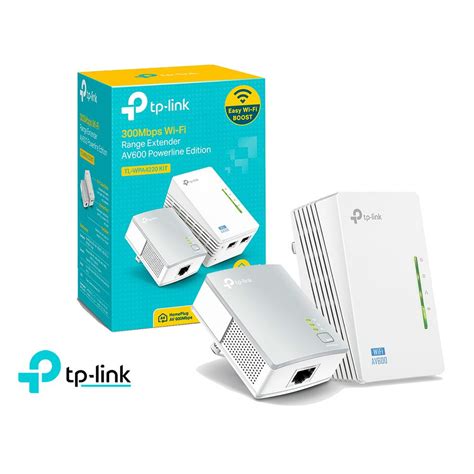 TP Link Kit Extensor Powerline TL WPA4220 KIT Wifi Av600 300mbps I ...