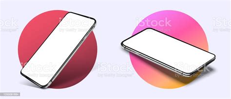 스마트 폰 프레임 덜 빈 화면 회전 위치 3d 등극 일러스트 핸드폰 스마트폰 관점보기 인포그래픽 또는 프레젠테이션 Ui 디자인
