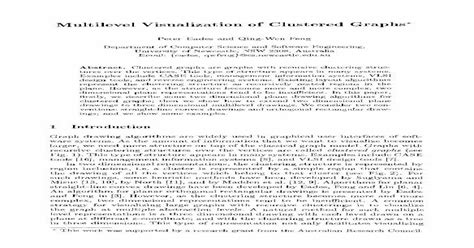 Pdf Multilevel Visualization Of Clustered Graphs As A Point On The