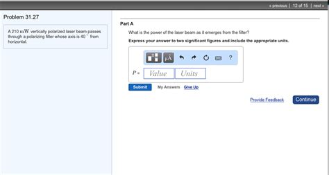 Solved A 210 Mw Vertically Polarized Laser Beam Passes