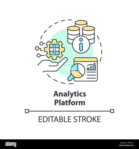 2d Analytics Platform Concept Linear Icon Stock Vector Image And Art Alamy