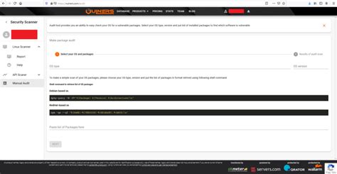 Vulners Linux Audit Api For Host Vulnerability Detection Manual