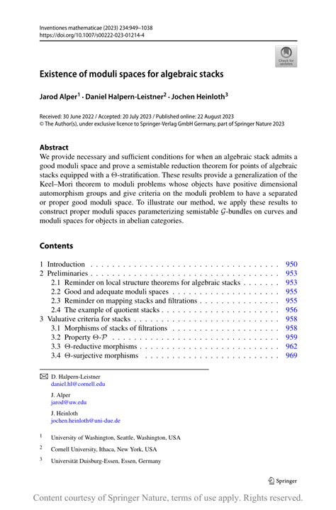 existence of moduli spaces for algebraic stacks request pdf