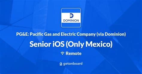 Senior Ios Only Mexico At Pgande Pacific Gas And Electric Company Via