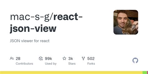 GitHub Mac S G React Json View JSON Viewer For React