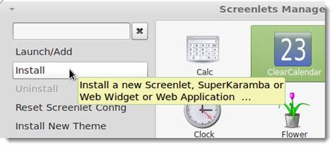How To Install Screenlets For Desktop Widgets In Linux Mint