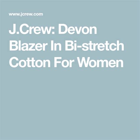 Devon Blazer In Bi Stretch Cotton Blend