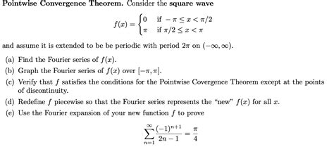 Solved Pointwise Convergence Theorem Consider The Square