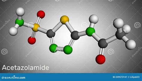 Acetazolamide Molecular Structure 3d Flat Model Diamox Structural