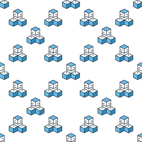 Three Connected Blocks Blockchain Technology Blue Seamless Pattern 56488247 Vector Art At Vecteezy