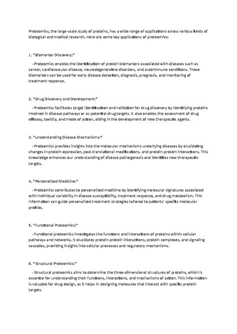 Proteomics Reference Proteomics The Large Scale Study Of Proteins Has A Wide Range Of