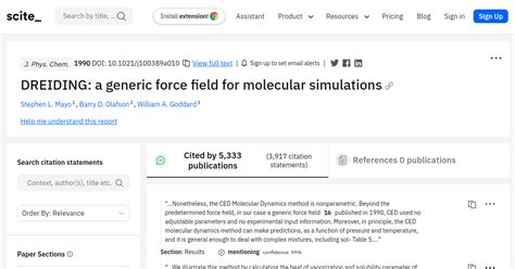 Dreiding A Generic Force Field For Molecular Simulations [scite Report]