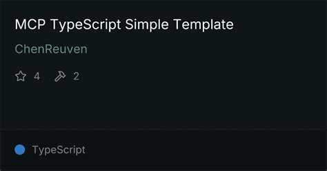 Mcp Typescript Simple Template Glama