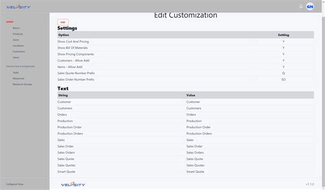 Administration Customization Velosity Documentation