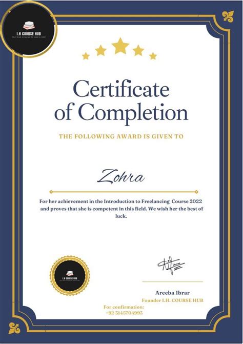 Zohra Batool On Linkedin Thrilled To Receive My Certificate Of