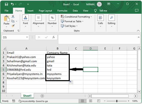 How To Extract Company Name From Email Address In Excel