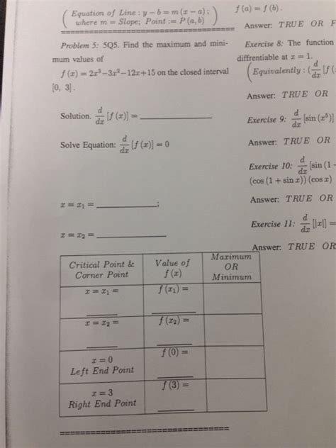 Solved Find The Maximum And Minimum Values Of F X X Chegg