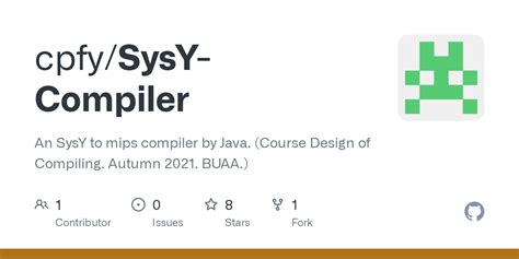 GitHub Cpfy SysY Compiler An SysY To Mips Compiler By Java Course Design Of Compiling
