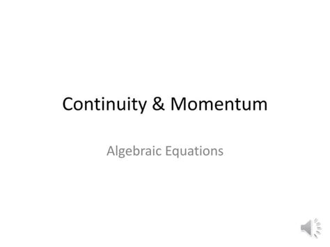 Momentum Equation 3 Modified Momentum Equation Download Scientific