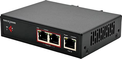 Poe Splitter 1 In 2 Out Ethernet 2 Port Cat5e 6 Gigabit 30