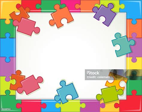 지 그 소 퍼즐 조각 프레임 서식 파일 공란에 대한 스톡 벡터 아트 및 기타 이미지 공란 널판지 다중 색상 Istock