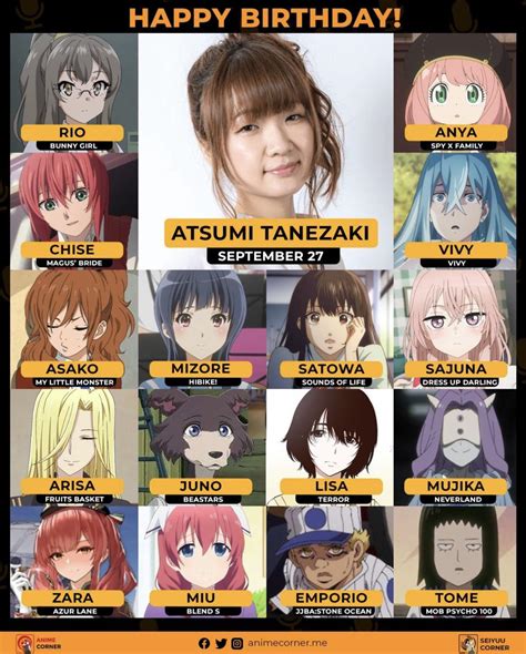 Happy Birthday To Atsumi Tanezaki Va Emporio R Stardustcrusaders