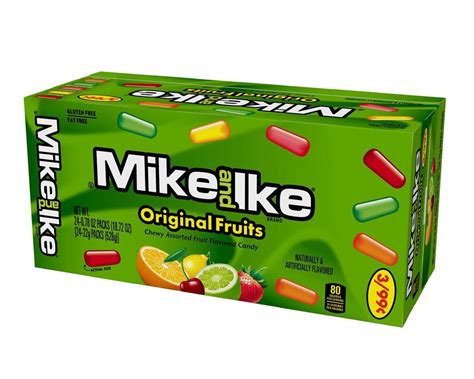 Mike And Ikes Original Fruits Fruit Flavored Candy 78 Oz Box Pre