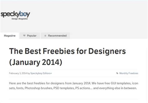 Free Templates On Speckyboy Design Magazine Design Magazine Design