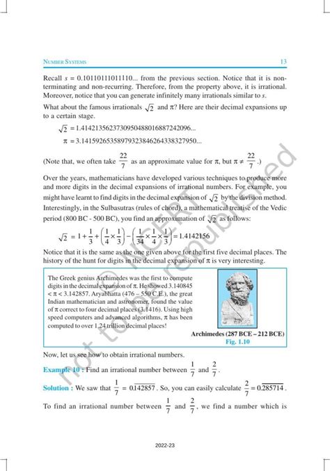 Ncert Book For Class 9 Maths Chapter 1 Number System