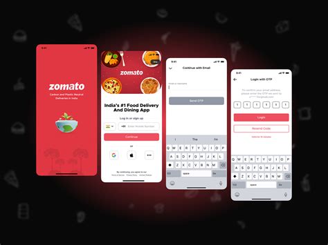 Zomato Login Screen By Maharshi Vyas On Dribbble