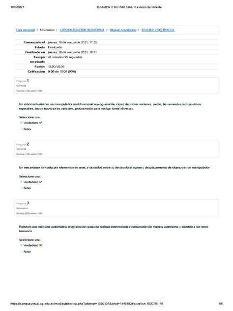 Examen 2 Do Parcial Revisión Del Intento 2 Pdf Scada Ingenieria Eléctrica