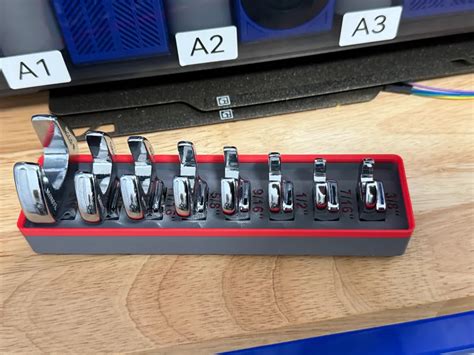 Gridfinity Crows Foot Wrench Holder Sae By David Makerworld Download