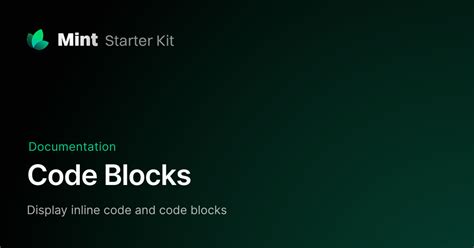 Code Blocks Starter Kit
