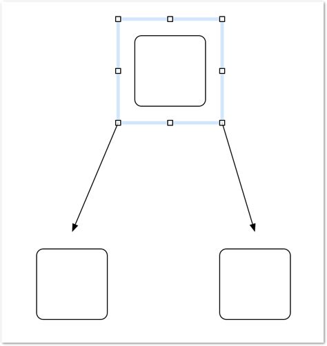 connect objects without connecting line directly to shape