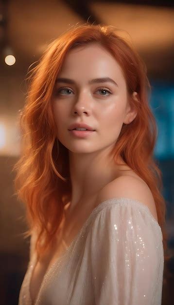 Premium Photo Young Redhead With Nice Smile Womens Day