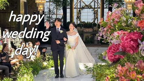 저희의 행복한 결혼식 보러와주세요🤵🏻‍♂️👰🏻‍♀️♥결혼식브이로그빌라드지디안산 그레이스켈리홀비바탐탐실크드레스웨딩드레스웨딩송결혼행진곡신부입장곡하우스예식안산